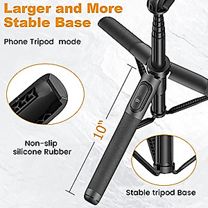 64" Selfie Stick Tripod with Remote for Cell Phone 4"-7",Portable Phone Tripod Stand Compatible with iPhone Android Lightweight Expandable for Travel Selfies Video Recording Vlog(Black)