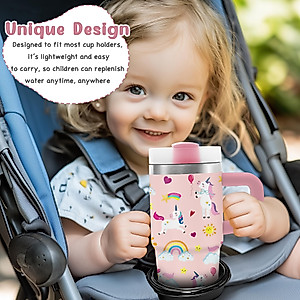 14 oz Unicorn Tumbler with Handle and Straw for Kids, Insulated Stainless Steel Travel Mug for Toddlers, Vacuum Leak Proof Tumbler with Lid, Christmas Birthday Gifts for Girls Unicorn Mug