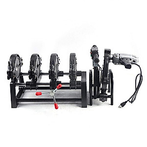 Pipe Fusion Welder Manual Thrust Butt Welding Tool 4-Clamp PE PP Pipe Fusion Welder Four-Ring Double-Column Pipe Welding Butt Welding Machine 2.48"-6.30"
