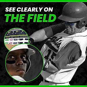 GB Eyeblack - 12 Pairs Peel & Stick Athletic Eyeblack Glare Blockers Colored Camo Orange Eye Black Strips (Orange Camo)