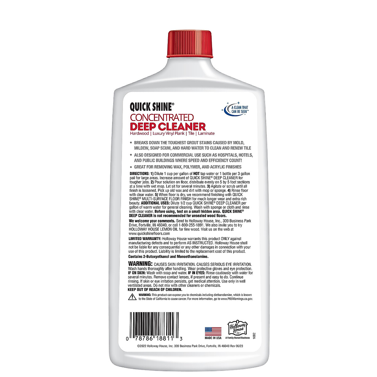 Quick Shine Multi Surface Deep Floor Cleaner and Remover 27oz | Removes Wax Build-Up, Revitalizes Floors & Cleans Grout | Use on Hardwood, Laminate, LVT, Tile and Stone | Pro-Level Cleaning