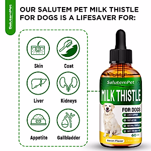 Milk Thistle for Dogs | Dog Liver Supplement | Milk Thistle Supplement for Dogs | Liver Support for Dogs | Liquid Milk Thistle for Dogs | Dog Supplements for Liver | Natural Product | 2 Pack х 2 Oz
