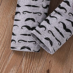 Baby Boy Clothes Stuff Infant Summer 3 Piece Outfits Newborn Cute Letter Printed Romper Short Sleeve + Pants + Hat Funny Letter Printed White Grey Mustache 70cm