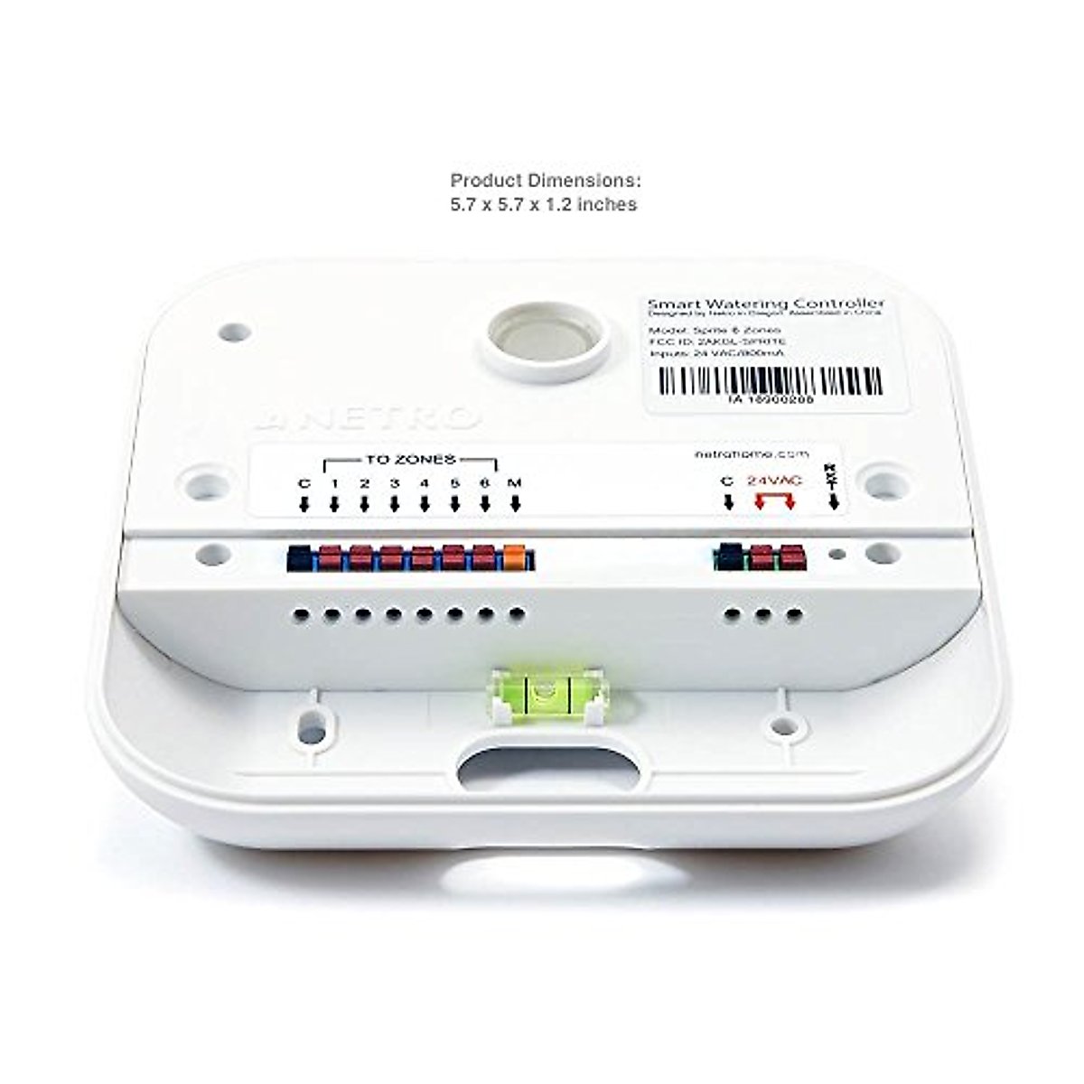 Netro Smart Sprinkler Controller, WiFi, Weather aware, Remote access, 6 Zone, Compatible with Alexa