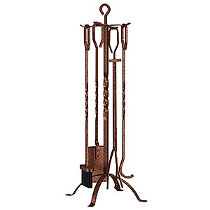 Fire Beauty 5 Pieces Fireplace Tools Set(Antique Bronze)