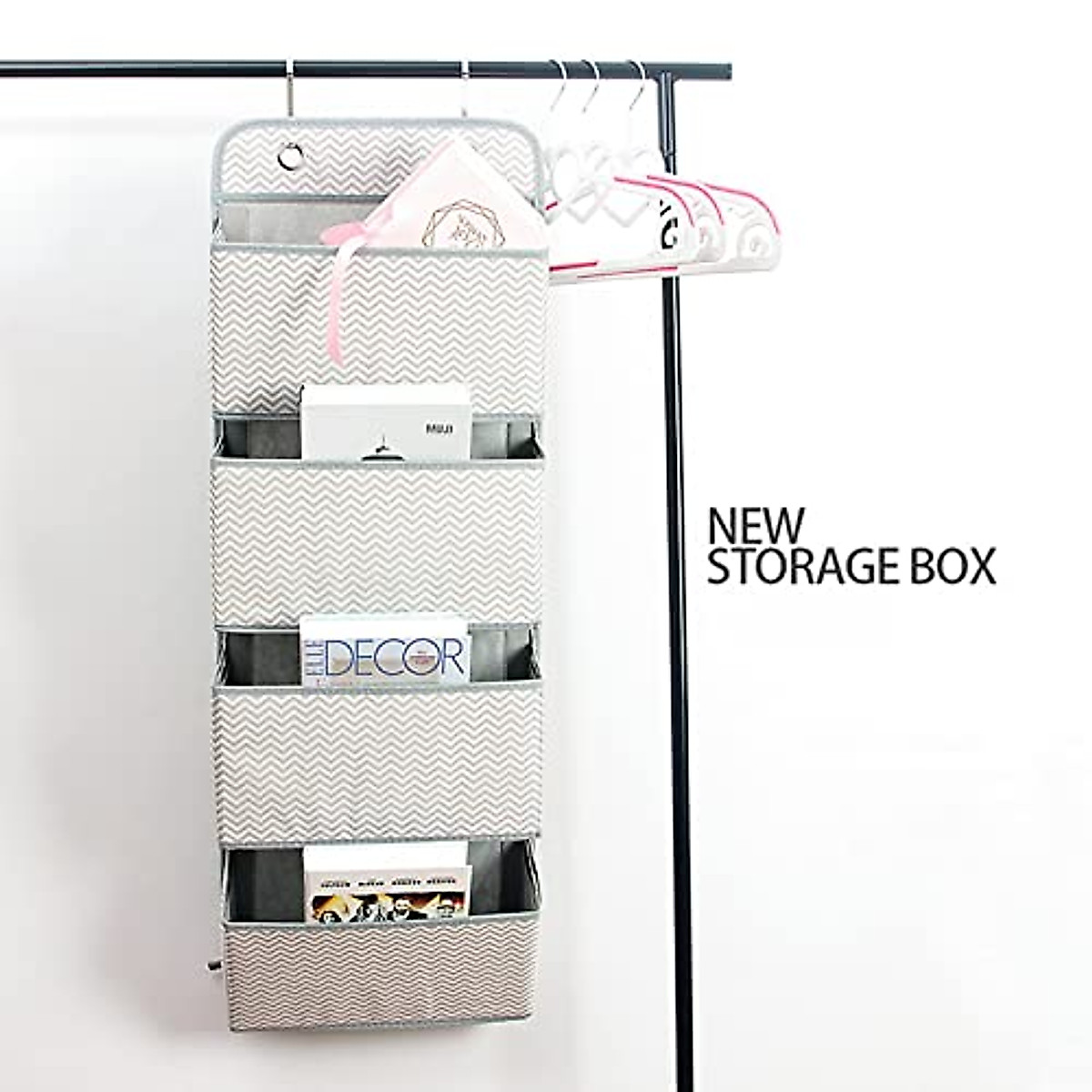 Bsxgse Storage The Shoe Shelf Door for Closet 4-Tier Over Shoe Rack Organizer Hanging Rack Under Sink Drip Tray (Grey, One Size)