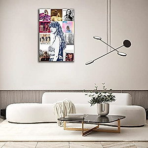 2023 Country Pop Female Singer Taylors Poster Music Album Collection Poster Wall Art Room Aesthetic Decoration (12×18 inch,Canvas roll)
