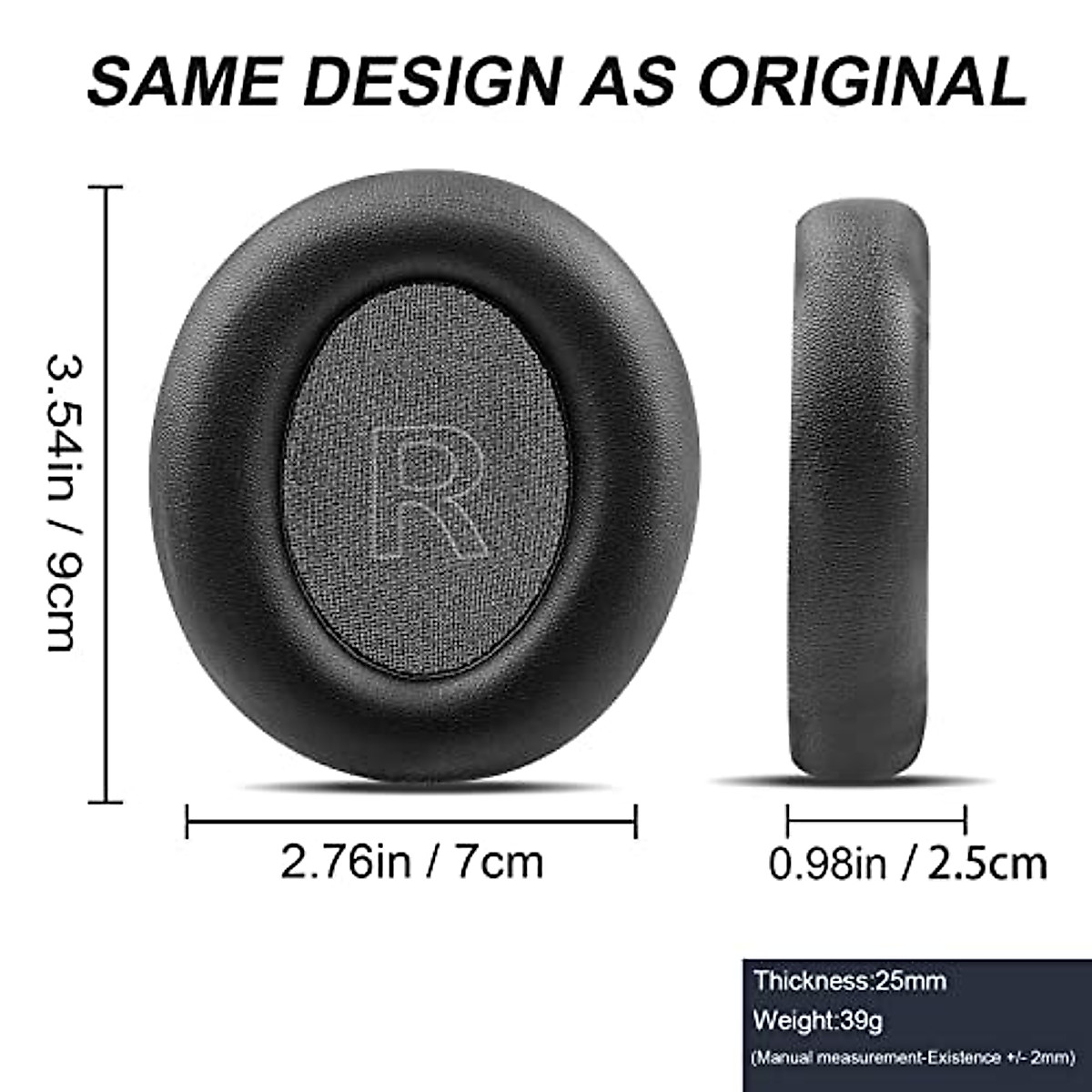 Replacement Earpads Cushions for Anker Soundcore Headphones Q30 and Anker Q35, Life Q30 Earpads Ear Cushions with Protein Leather Skin and Memory Foam