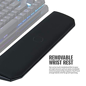 Cooler Master USB MK730 Tenkeyless Gaming Mechanical Keyboard with Brown Switches, Cherry MX, RGB Per-Key Lighting and Removable Wrist Rest