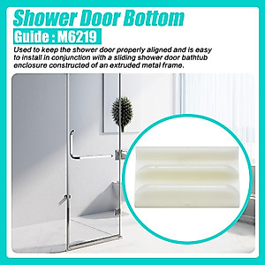 M6219 Sliding Shower Door Bottom Guide for Sliding Shower Door, 1/2 in Channels for Glass Shower Door Plastic Guide M6219(2 Pack)