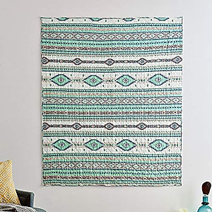 Barefoot Bungalow Phoenix Throw Blanket, 50 x 60-inch, Turquoise