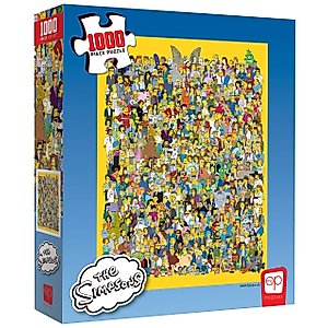 USAOPOLY The Simpsons Cast of Thousands 1000 Piece Jigsaw Puzzle | Officially Licensed Simpsons Merchandise | Collectible Puzzle Featuring Favorite Simpsons Characters from 20th Century Fox, Yellow