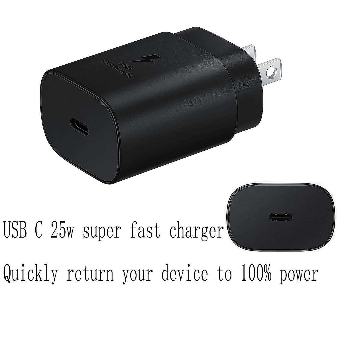 25W Fast Samsung Charger for Samsung Galaxy A14 A54 A03s A13 A53 A32 A52 5G Z Flip 4 Fold 4, S23 S22 S21 S20 Android Phone, Galaxy Tab s8 Tablet USB C to C Charging Cord Cable (5Ft)