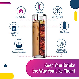 HOME OF SPOILS 4 Pack:Sublimation Tumblers 20 Oz Skinny | Sublimation Cups Tumbler with Lids, Tape, and Straws | Blank Tumblers For Sublimation | Sublimation Tumblers 20 oz Skinny Bulk - Leak Proof