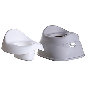 Dreambaby EZY-Potty Toilet Trainer Seat - with Splash Guard & Removable Bowl - Grey - Model L695