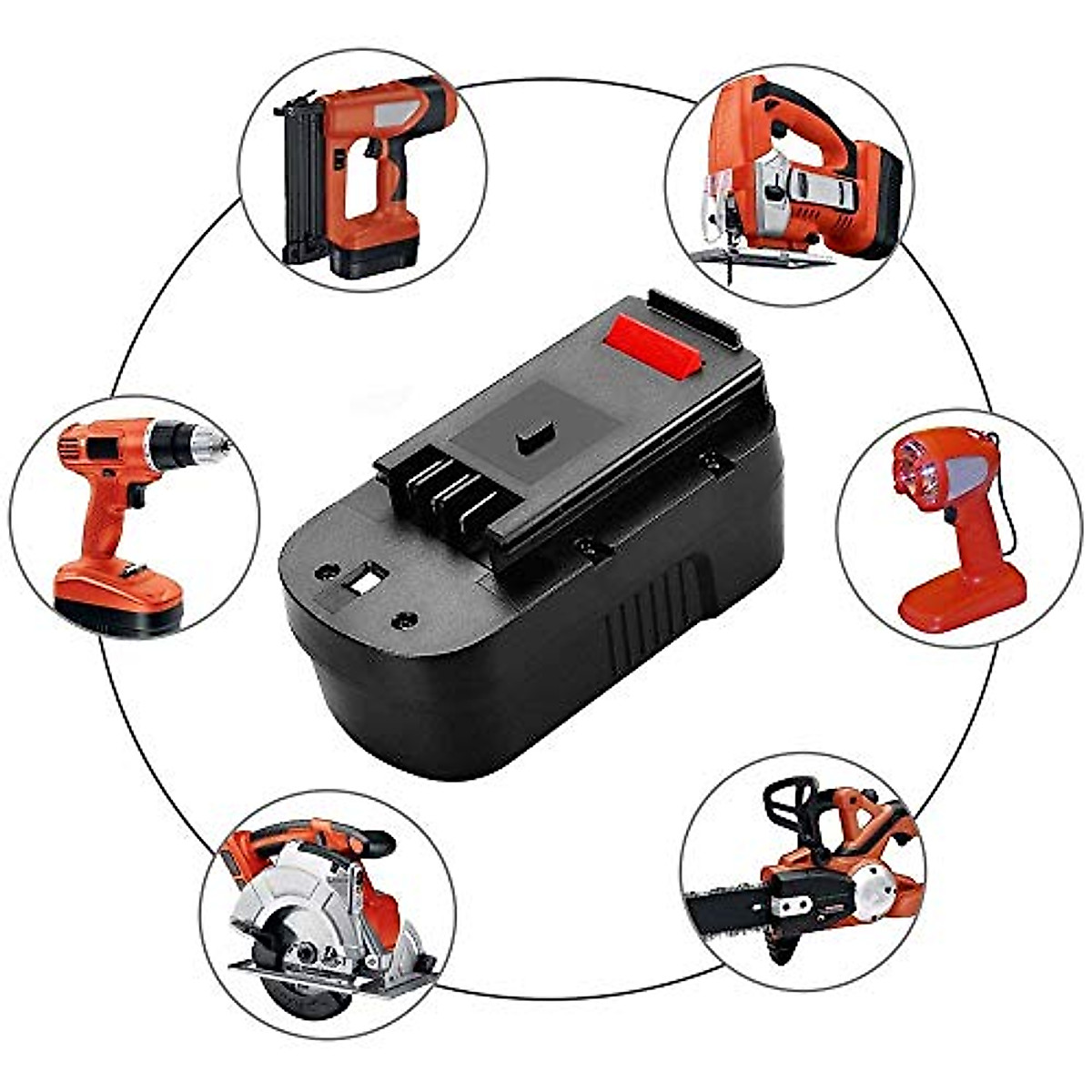 VANON 2Pack HPB18 3.6Ah 18V Replacement for Black and Decker 18V Battery HPB18-OPE 244760-00 A1718 FSB18 FEB180S A18 FS18FL(Three prongs for Black & Decker).