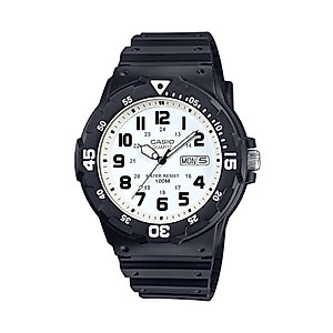 Casio Men's 'Classic' Quartz Resin Watch, Color:Black (Model: MRW200H-7BV)
