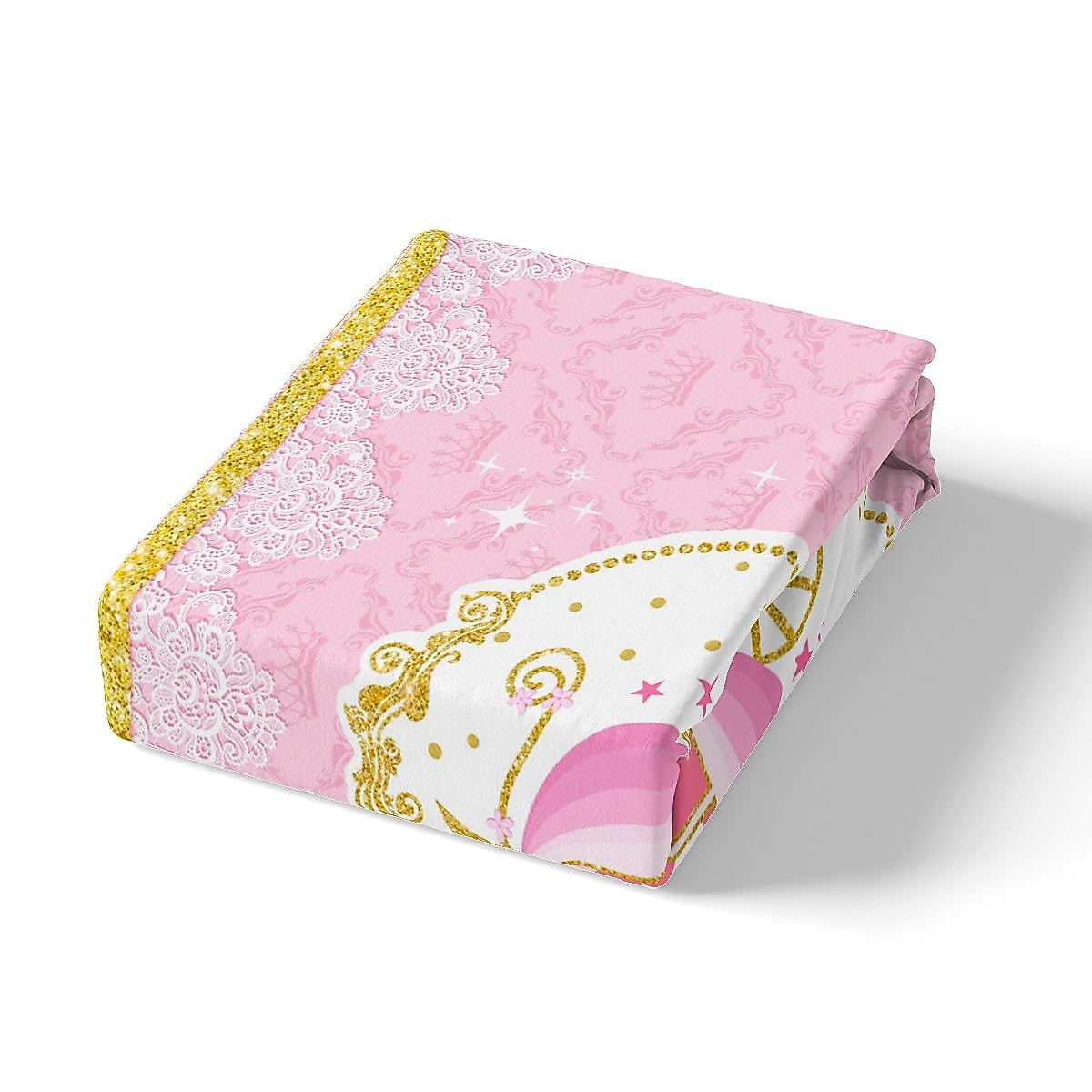 Princess Style Duvet Cover,Children Pink Luxury Bedding Set,Carriage Comforter Cover for Girls Kids Room Decor,Women Cute Cartoon Lightweight Bedspread Cover Queen Size with 2 Pillow Cases