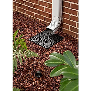 Amerimax 12-in. No Dig Low Profile Catch Basin Downspout Extension Kit, Black
