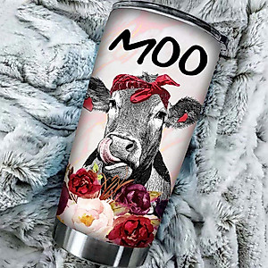 Cow Vacuum Tumbler Cup Buckle UP Buttercup You Just Flipped My Heifer Switch Insulated Coffee Mug with Lid,To Sister,Mom Thermos,Cattle Cow Bottle for Travel,Work,Fitness Cold Warm Beverage