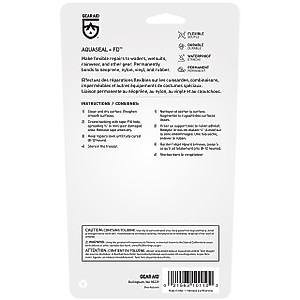 GEAR AID Aquaseal FD Flexible Repair Adhesive for Outdoor Gear and Vinyl, Clear Glue, 0.75 oz, Model:10110