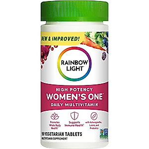 Rainbow Light Multivitamin for Women, Vitamin C, D & Zinc, Probiotics, Women’s One Multivitamin Provides High Potency Immune Support, Non-GMO, Vegetarian, 90 Tablets
