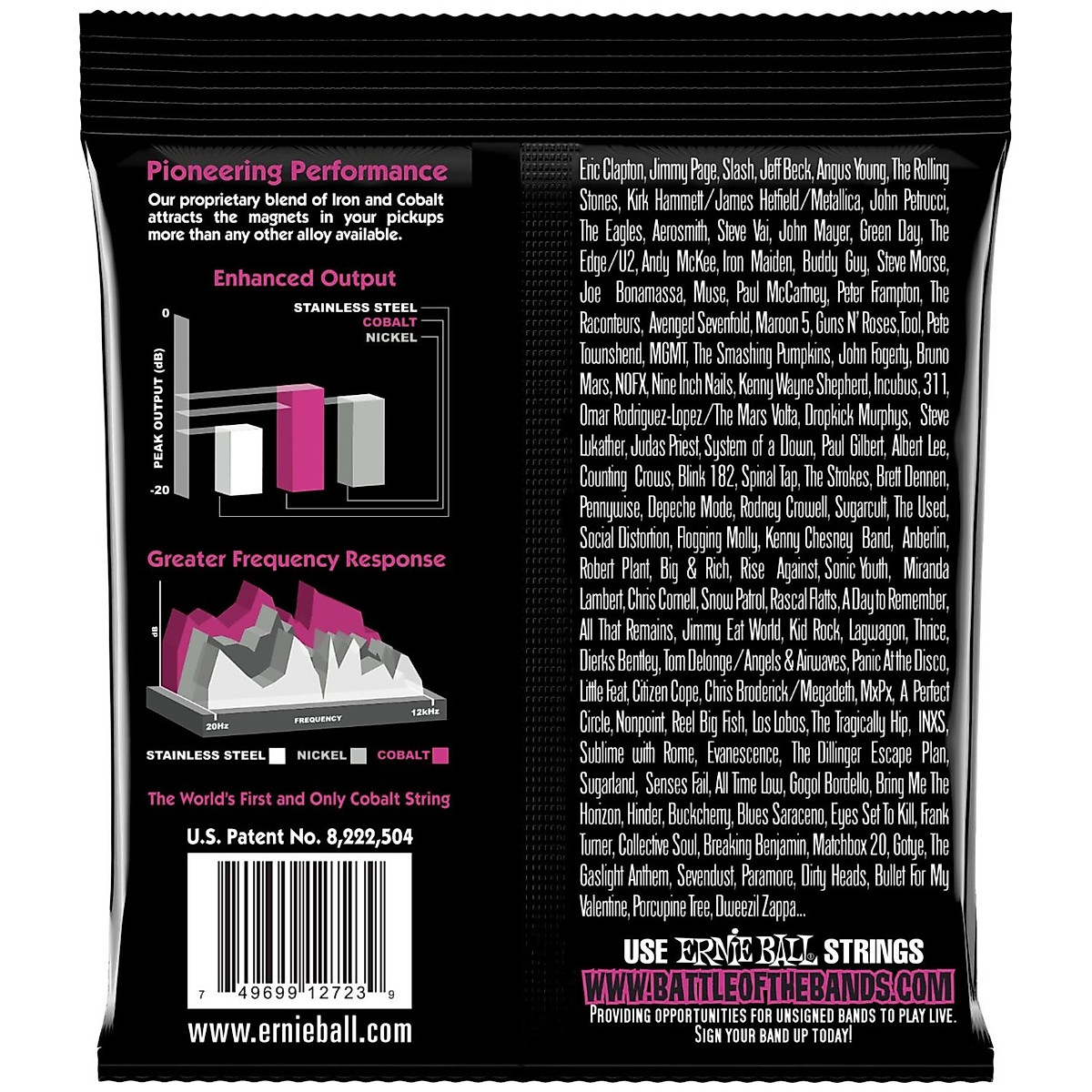 6 Sets of Ernie Ball 2723 Cobalt Super Slinky Elecric Guitar Strings