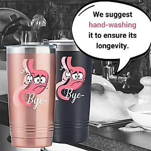 Onebttl Bariatric Surgery Gifts, Surgery Gastric Awareness Gift for Her/Him, Gastric Sleeve Surgery Medical Gift, 20 oz Travel Tumbler with Lid and Straw, Gift Box and Card Included, Bye B*tch