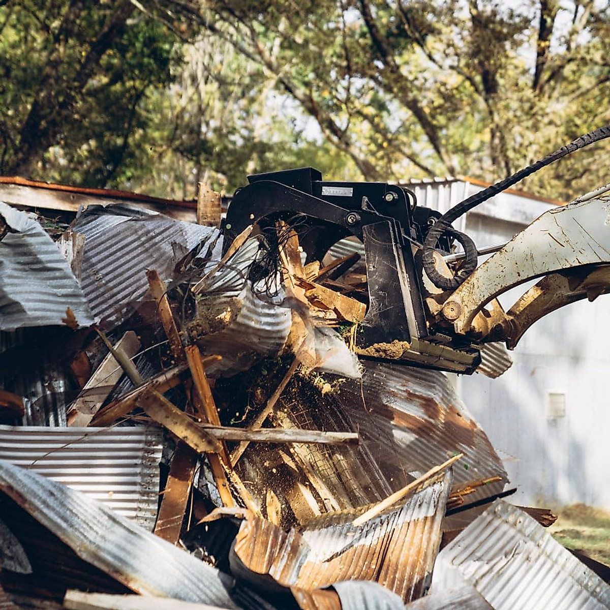 Titan Attachments Skid Steer 60 in. Demolition Grapple Bucket Attachment Heavy-Duty Series