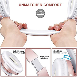 2 Items, 1 Rose Gold Zihnic Foldable Wireless Headset Bundle with 1 Black zihnic S01 Wireless Earbuds