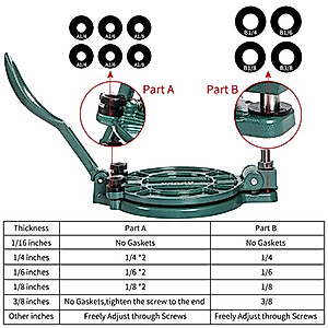 ABUSA Manual Thickness Adjustable Tortilla Press 8 Inch Tortilla Maker Green - Tortilla,Taco,Empanadas and so on …