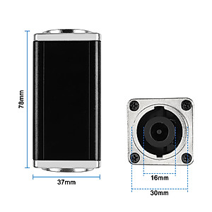 MEIRIYFA NL8MPR Speakon Coupler Connector,8Pin Speakon Female to Female Adapter Speaker Silver-Plated Plug Jack Straight Connector for NL8FC, NL8FX, NLT8X, NL8FC, NL8FX