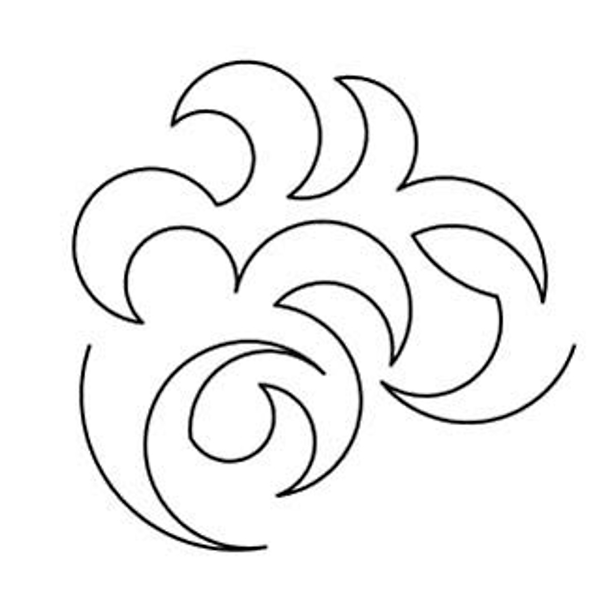 Hancy Creations 30602 Overall Swirl Full Line Stencils