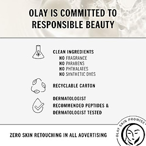 Olay Regenerist Shea Butter + Peptide 24 Rich Cream Face Moisturizer, Fragrance Free, 1.7 oz (48g)