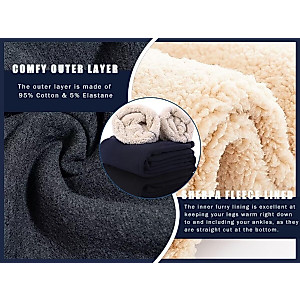 TACVASEN Mens Thermal Pants Long Open Bottom Fleece Lined Sweatpant Winter Jogger Trousers Thick Sweatpants Men Army Green