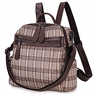 Backpack Purse for Women, Small Faux Leather Convertible Travel Daypack for Girls with Detachable Strap VONXURY