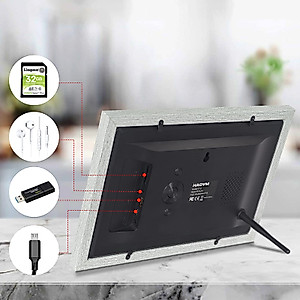 Digital Photo Frame WiFi 10 Inch Touch Screen,HAOVM HD IPS Display Digital Picture Frame with 16GB Storage, Auto-Rotate, Motion Sensor, Easy Setup to Share Photos & Videos Email,Cloud,via VPhoto APP