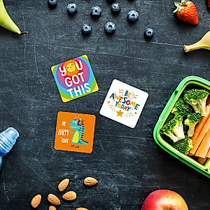 Fantasyon Lunch Box Notes for Kids, 60 Pcs Cute Positive Affirmation Lunch Box Cards for Kindergarten Kids, Inspirational and Motivational Love Lunchbox Notes for Boys Girls