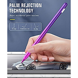 TiMOVO Stylus Pen for Apple iPad Pencil 10/9/8/7/6th Generation,iPad Air 5/4/3th Pencil 2nd Generation for 2018-2022 Apple iPad Pro 12.9/11,iPad Mini 6/5th Palm Rejection iPad Stylus,Gradient Purple