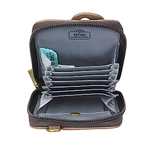 CHALA RFID Cute-C Credit Card Holder Wallet Wristlet - Women Faux Leather Cute-C with Strap - Cat