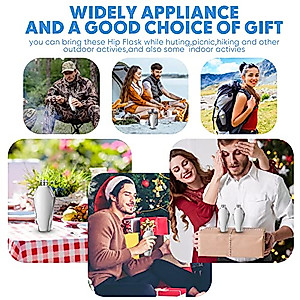 3 Pieces Hip Flask Set 3.5 oz Hidden Flasks Coffin Flasks with Funnel 304 Stainless Steel Bottle Creative 100 ml Thicken for Men Women Adult Friends Gifts