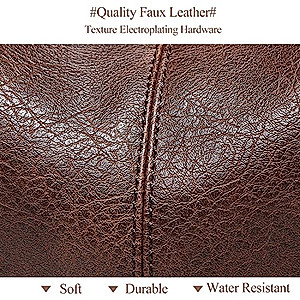 Handbags for Women, SIXVONA Large PU Leather Hobo Bags Purses Shoulder Crossbody Bags for Ladies, Coffee