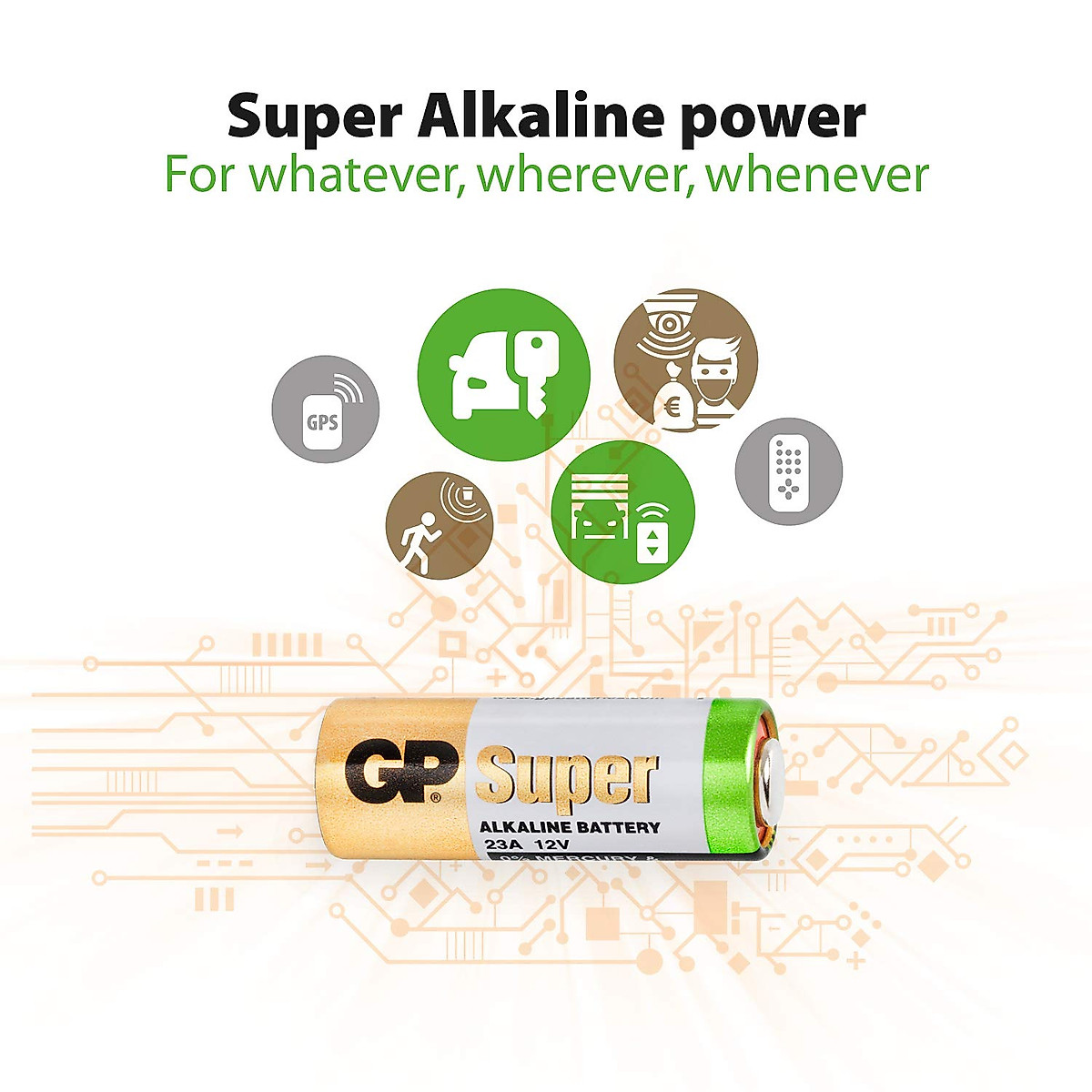 GP 23AE Ultra 23 A 12 V High Voltage Alkaline Battery (x10)