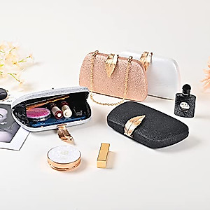 GEGELE Evening Bag with Detachable Chain, Clutch Purse for Women, Sparkling Party Handbag for Wedding, Prom, Banquet