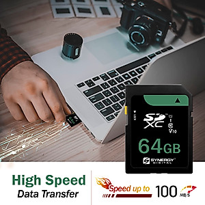 Synergy Digital Memory Card, Compatible with Nikon COOLPIX B500 Digital Camera Memory Card 64GB Secure Digital Class 10 Extreme Capacity (SDXC) Memory Card