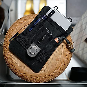 VIPERADE VE1 Pocket Organizer Tool for Men, Storage EDC Gears, Best Gift to Keep Organized, Hold Your Flashlight/ Knife, Tactical Pen, Notebook (Black)