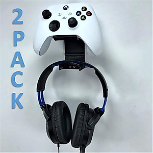 3D Cabin Xbox Controller Wall Mount & Headphone Holder Hanger Bracket (2 Pack) for Xbox Series X/Series S/One/One S/One X Remote Orange x 2