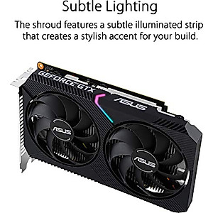 ASUS Dual NVIDIA GeForce GTX 1650 Mini OC Edition Gaming CSM Graphics Card (PCIe 3.0, 4GB GDDR6 Memory, HDMI, DisplayPort, DVI-D, for Intel NUC 9 Extreme Kit, Intel NUC 9 Pro Kit, and Small Chassis)