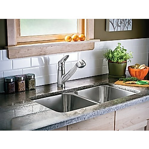 Moen 7570C Salora One-Handle Low Arc Pullout Kitchen Faucet, Chrome