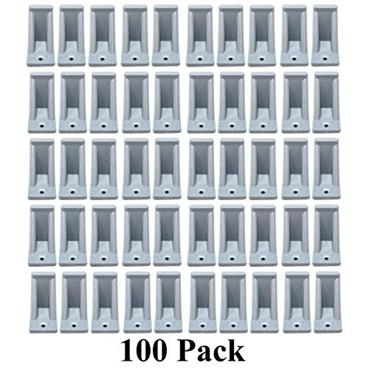 JSP Manufacturing Light Grey Plastic Mini Roof Snow and Ice Guard - Multi-Quantity Pack | Prevent Sliding Snow Stop Buildup (100)